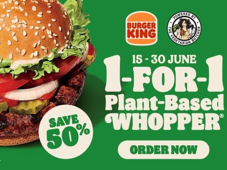 1-for-1 BK plant-based Whopper on GrabFood | HungryGoWhere