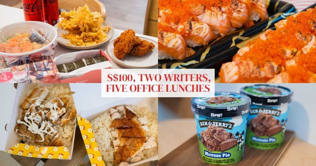 Here’s how two of us survived off just S$100 on food-delivery lunches ...