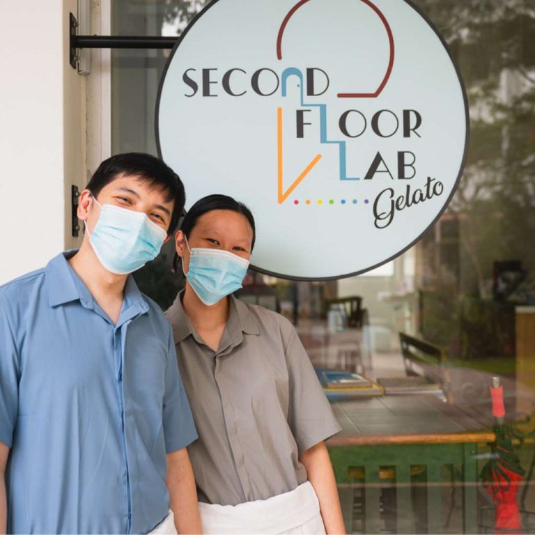 Homegrown cafe Second Floor Lab Gelato's creative flavours | HungryGoWhere